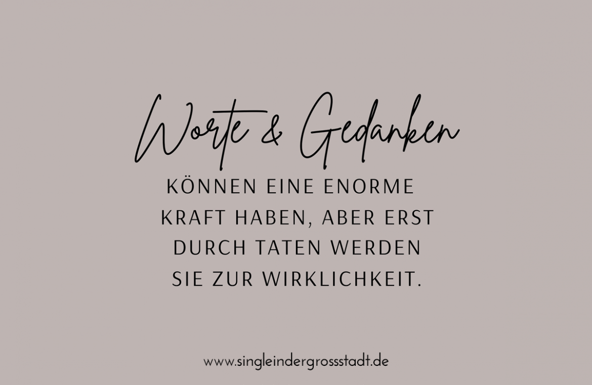 Worte Werden Zu Gedanken